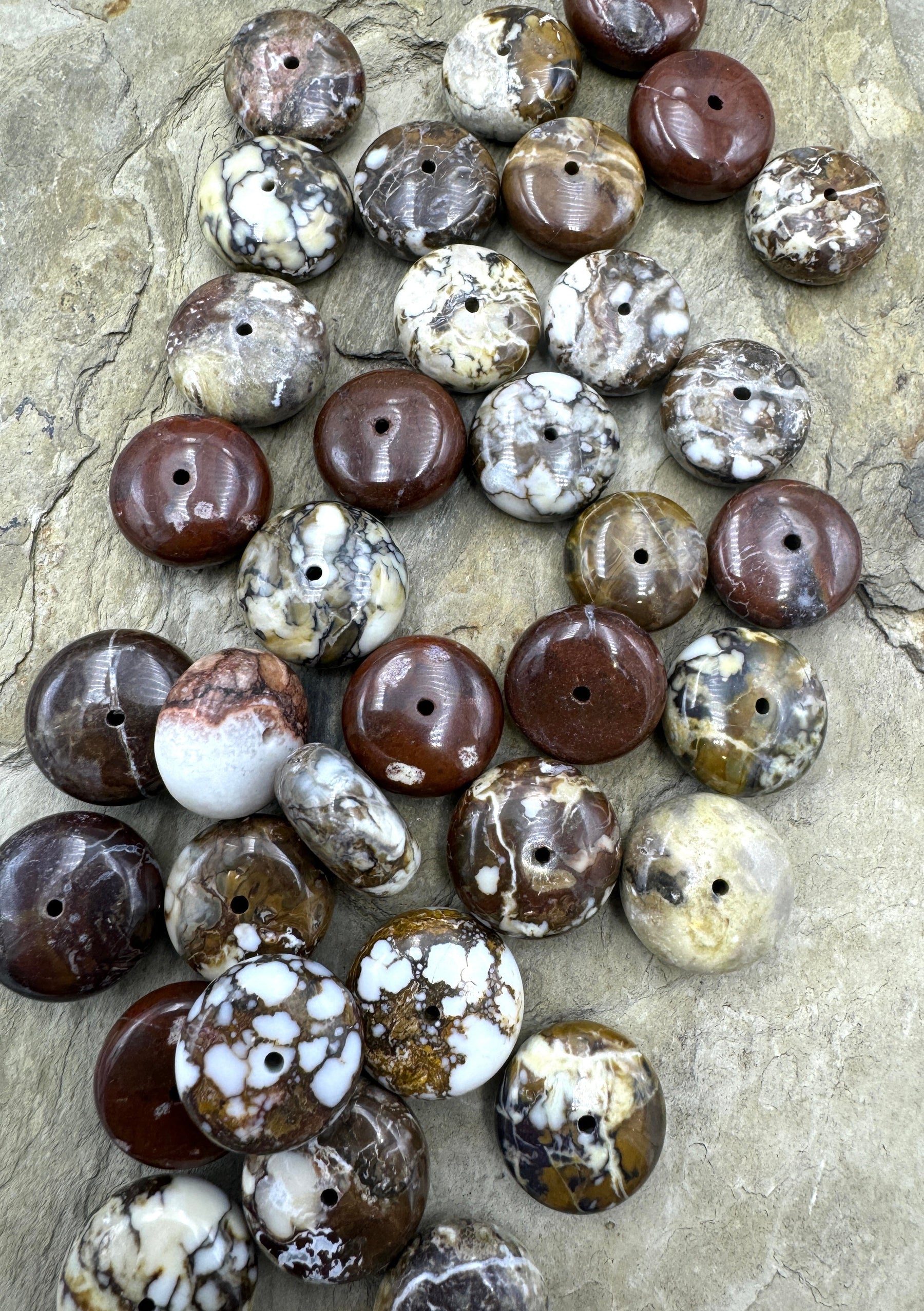 RARE AAA + Arizona Wild Horse BIG 17mm Rondelle Beads – StonesNSilver.com